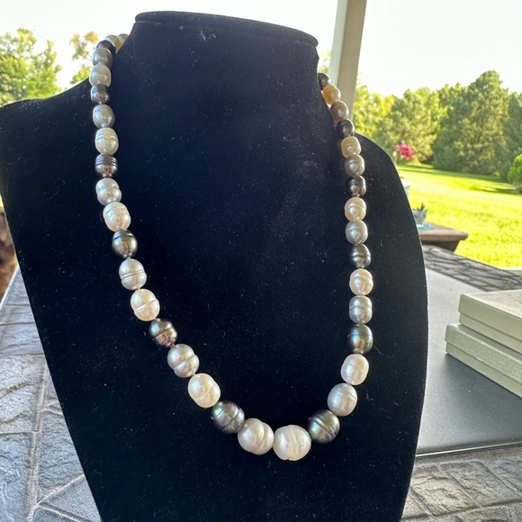 Honora | Jewelry | Honora Cultured Pearls In Grey And White With Silver ...